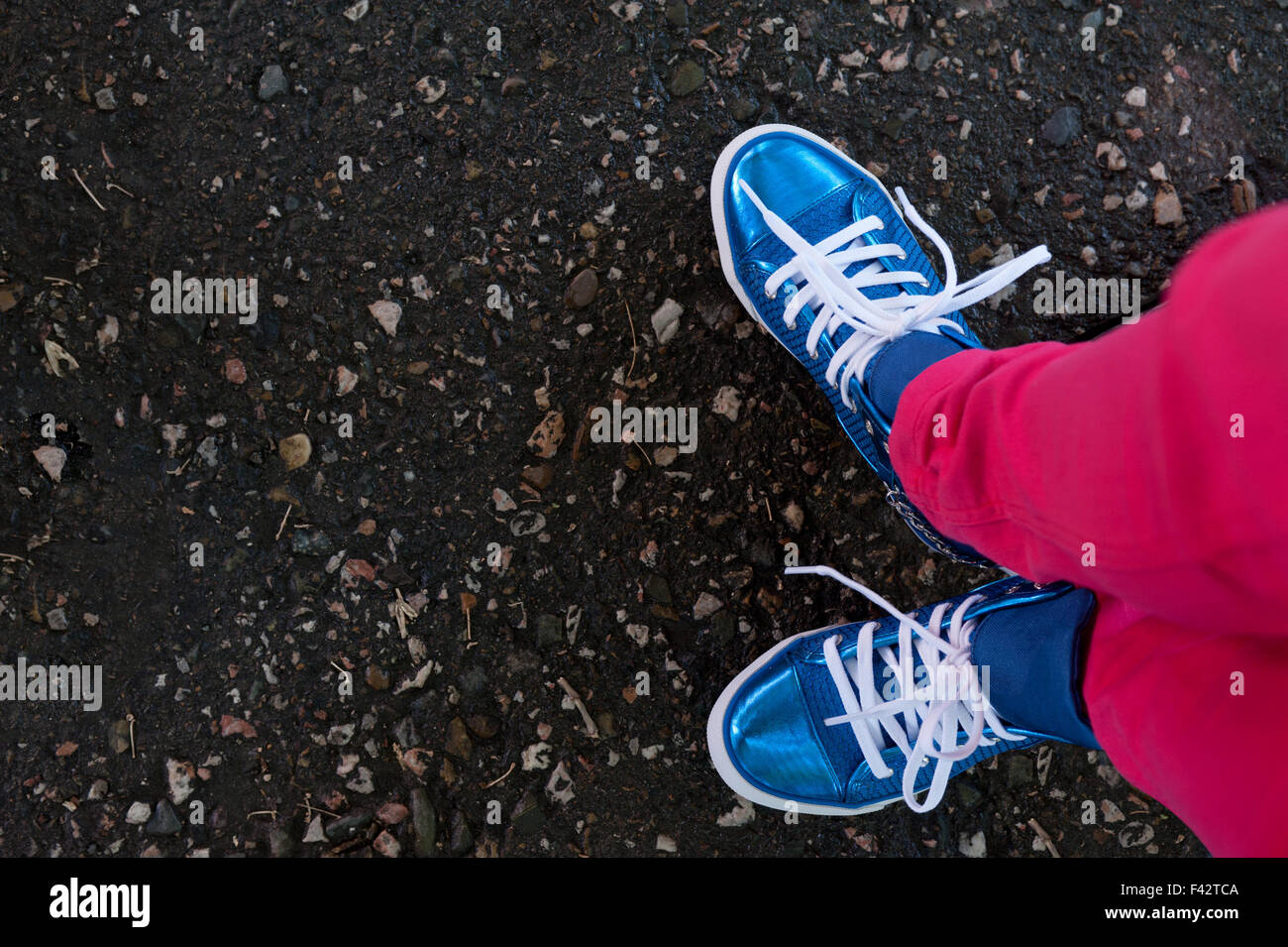 High angle legs walking hi-res stock photography and images - Alamy
