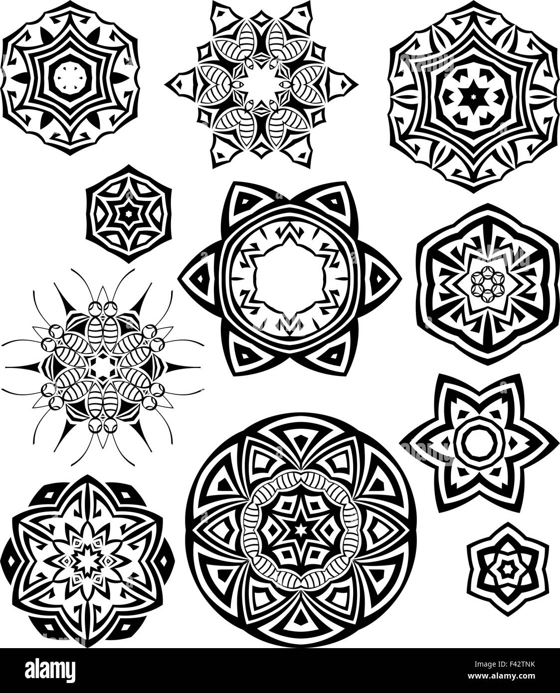 Tribal Tattoo Circular Vector Art Stock Vector Image & Art - Alamy