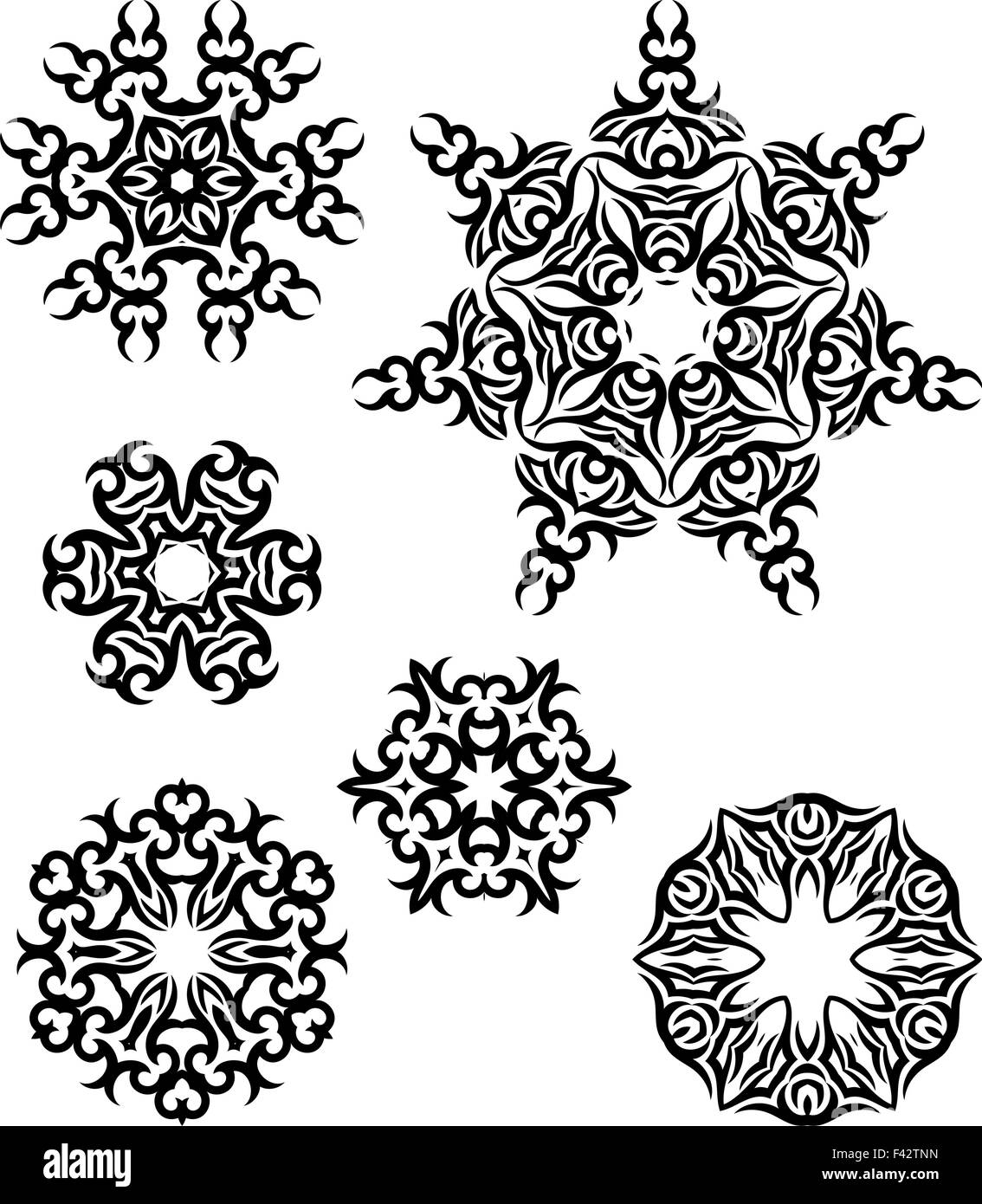 Tribal Tattoo Circular Vector Art Stock Vector Image & Art - Alamy