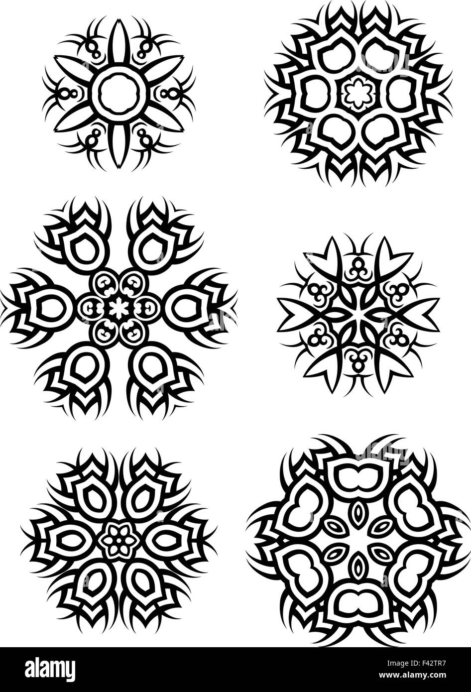 Tribal Tattoo Circular Vector Art Stock Vector Image & Art - Alamy