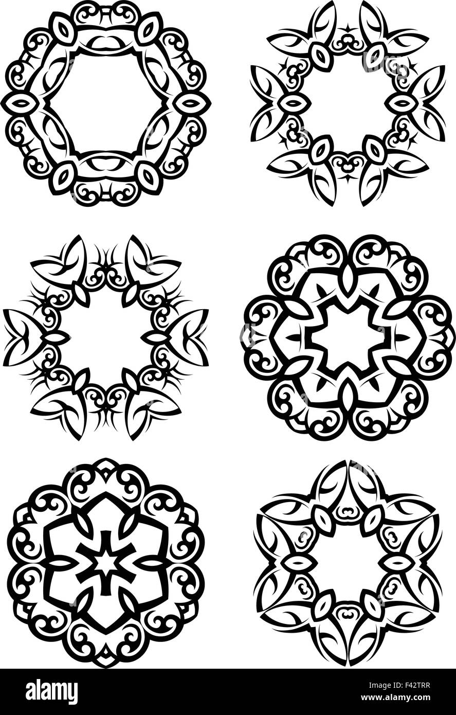 Tribal Tattoo Circular Vector Art Stock Vector Image & Art - Alamy