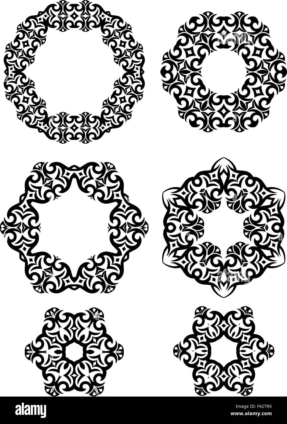 Tribal Tattoo Circular Vector Art Stock Vector Image & Art - Alamy