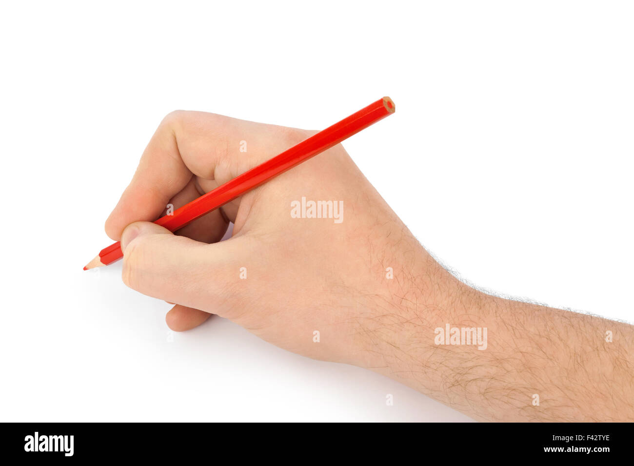 Pencil in hand Stock Photo - Alamy