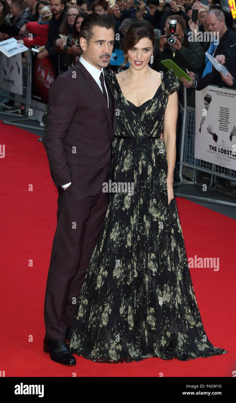 London, UK. Colin Farrell and Rachel Weisz at London Film Festival Dare ...