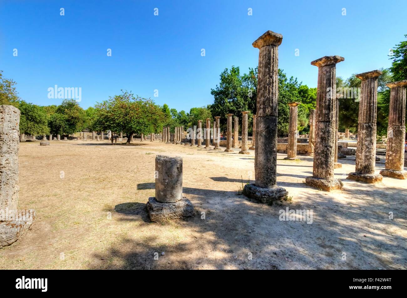 Ruins of the ancient site of Olympia, in Greece, where the Olympic ...