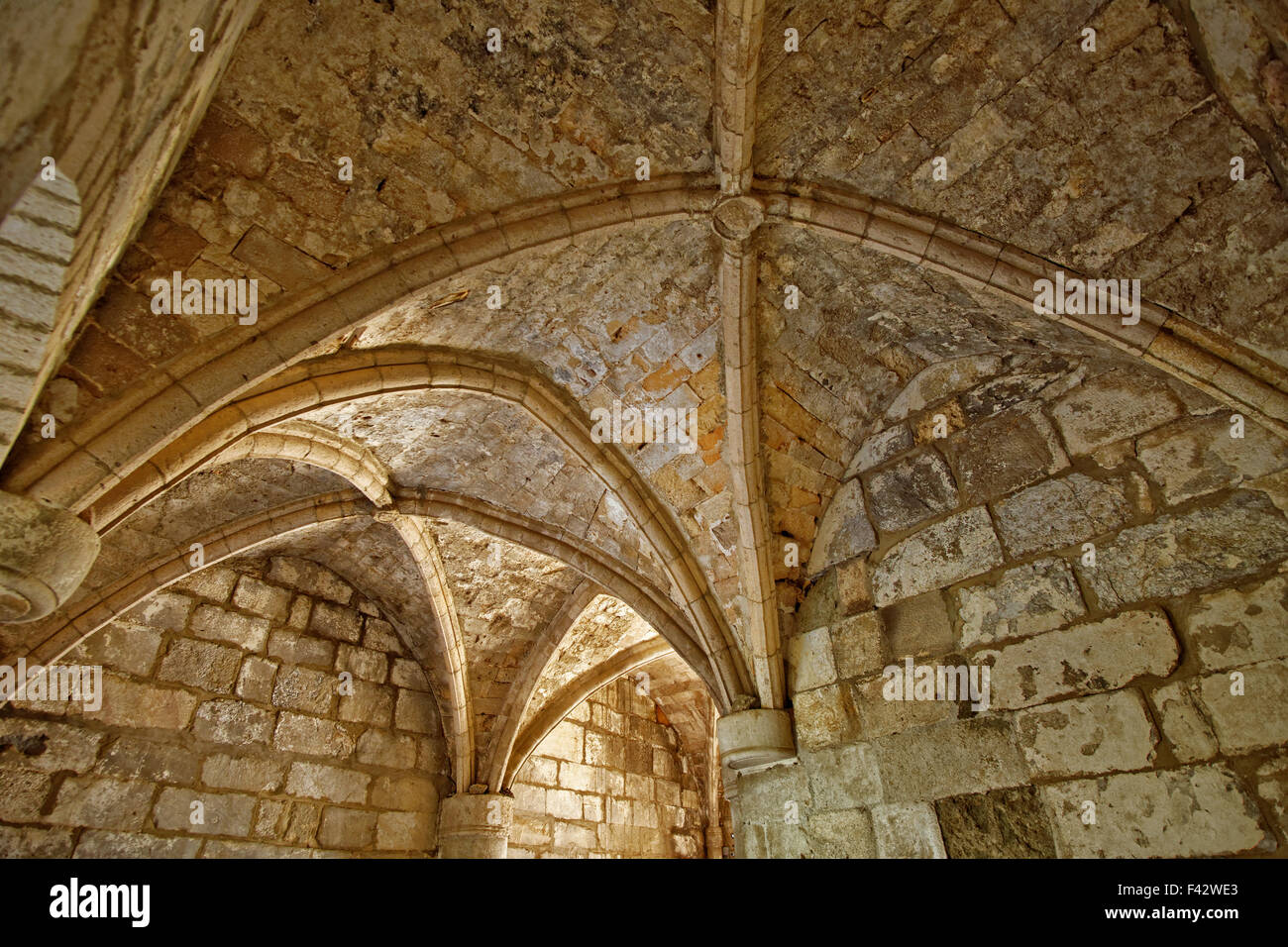 Vaulted ceiling in the Inner part of St Peter's Castle, Bodrum town ...