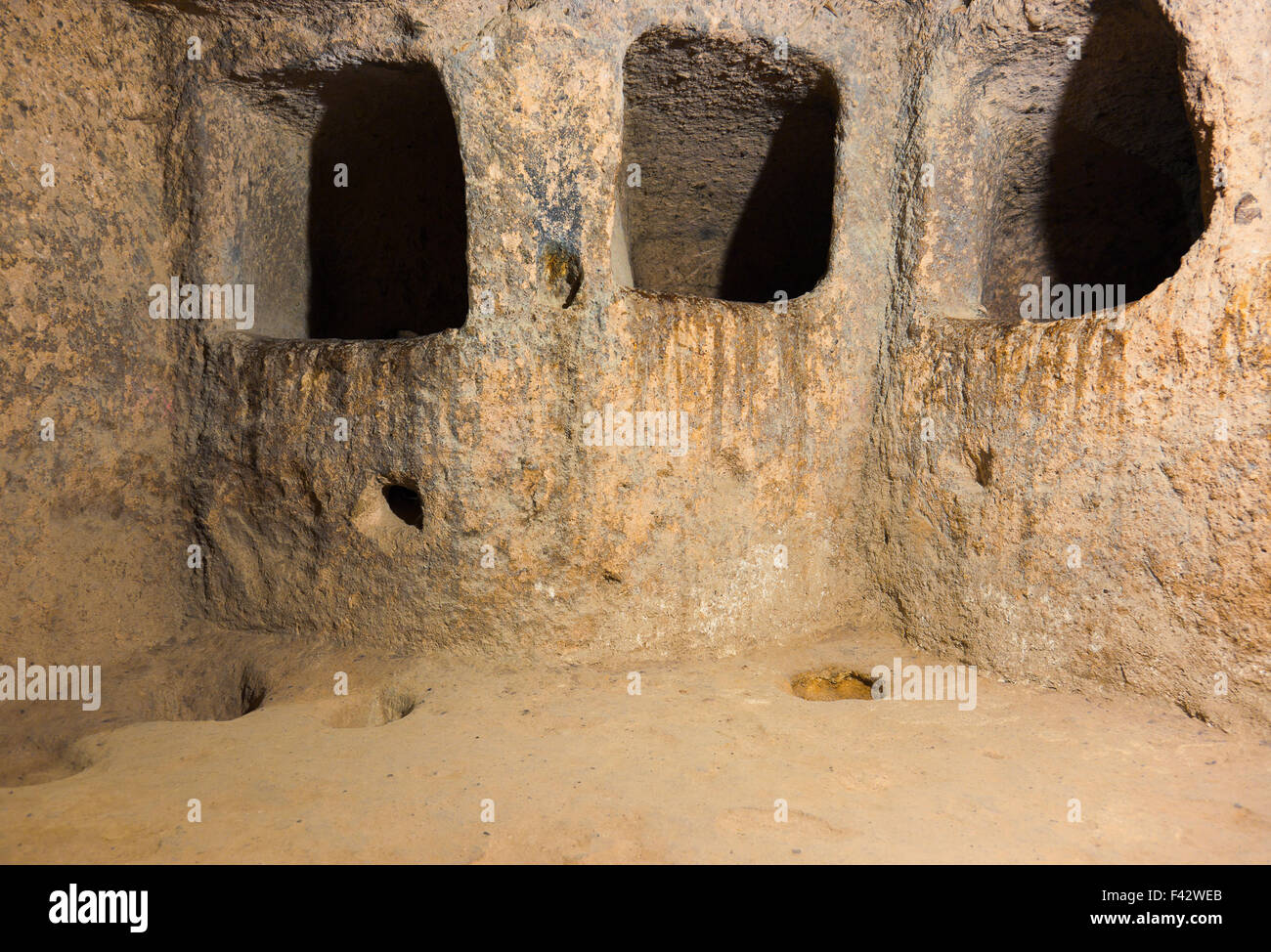 Derinkuyu cave city in Cappadocia Turkey Stock Photo - Alamy
