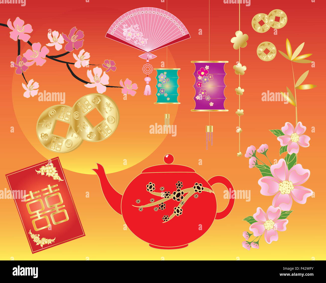 Making red chinese lanterns hi-res stock photography and images - Alamy