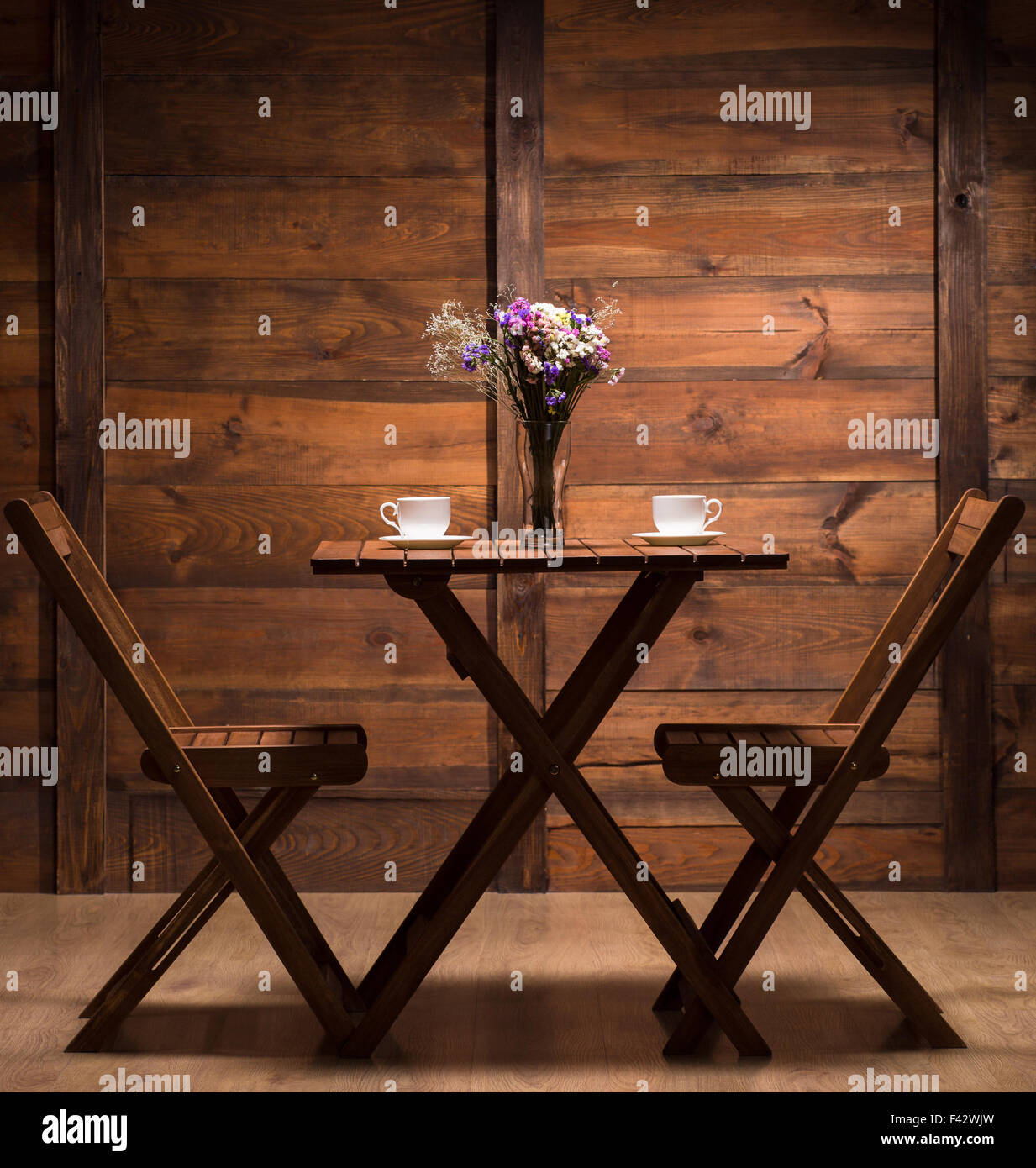 Table for two persons to have a date Stock Photo - Alamy