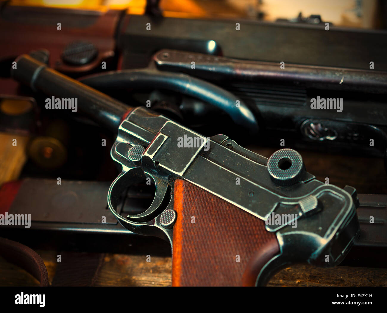Parabellum pistol and submachine gun MP 38 Stock Photo - Alamy