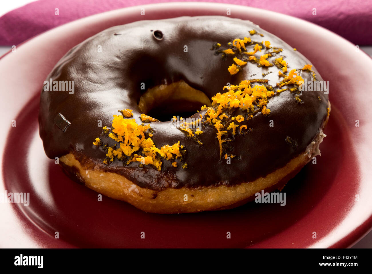 doughnut with orange Stock Photo - Alamy