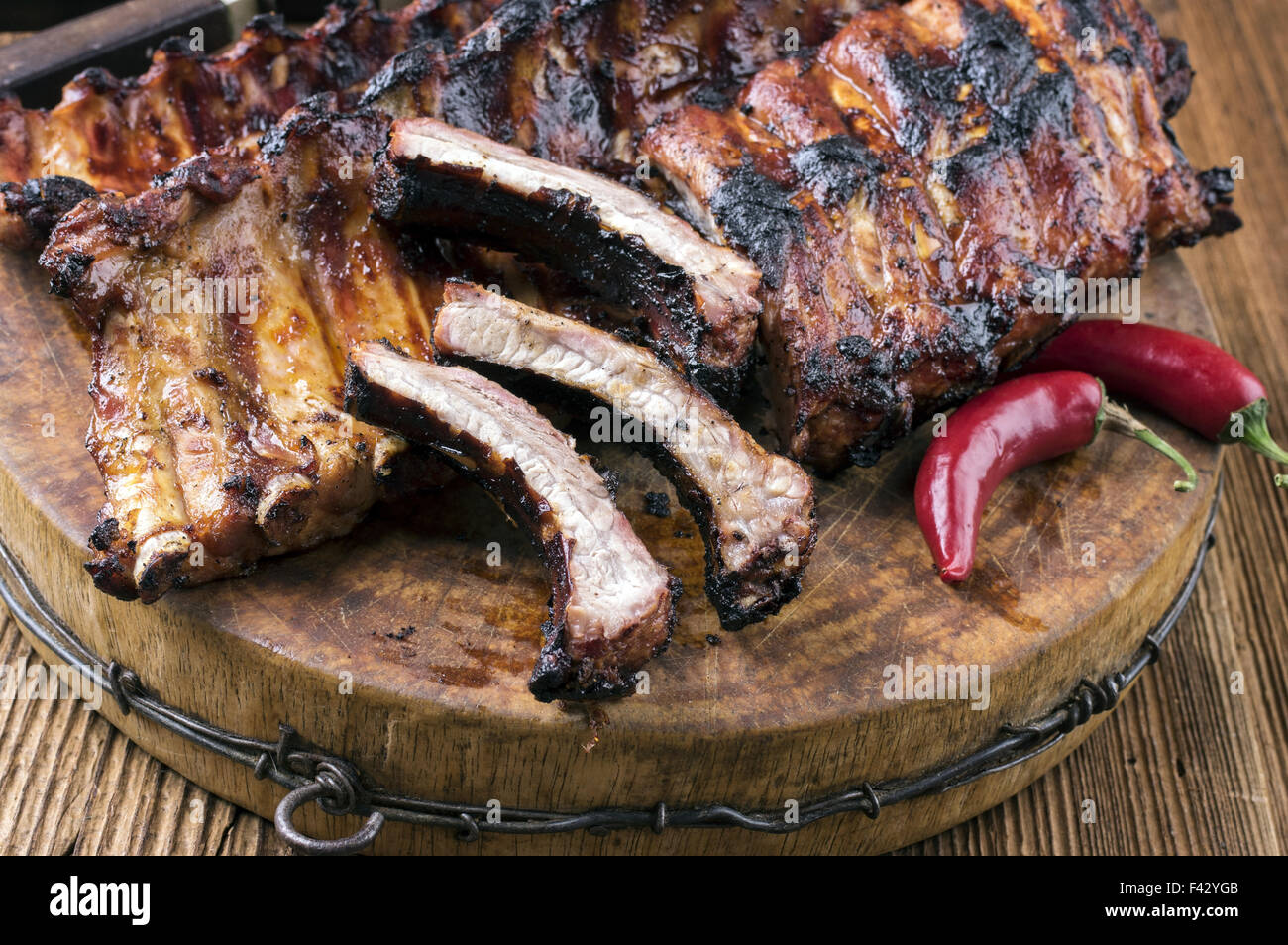 grilled spare ribs Stock Photo - Alamy