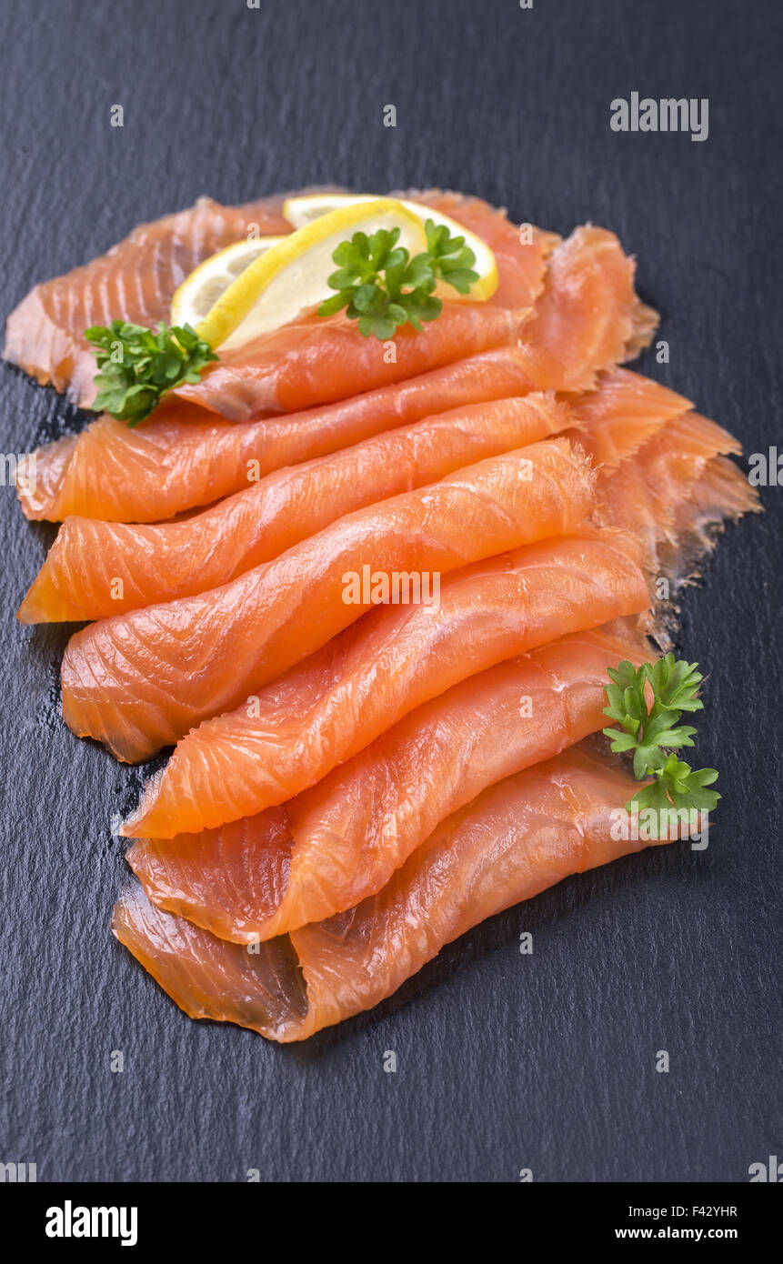 Smoked wild salmon hi-res stock photography and images - Alamy