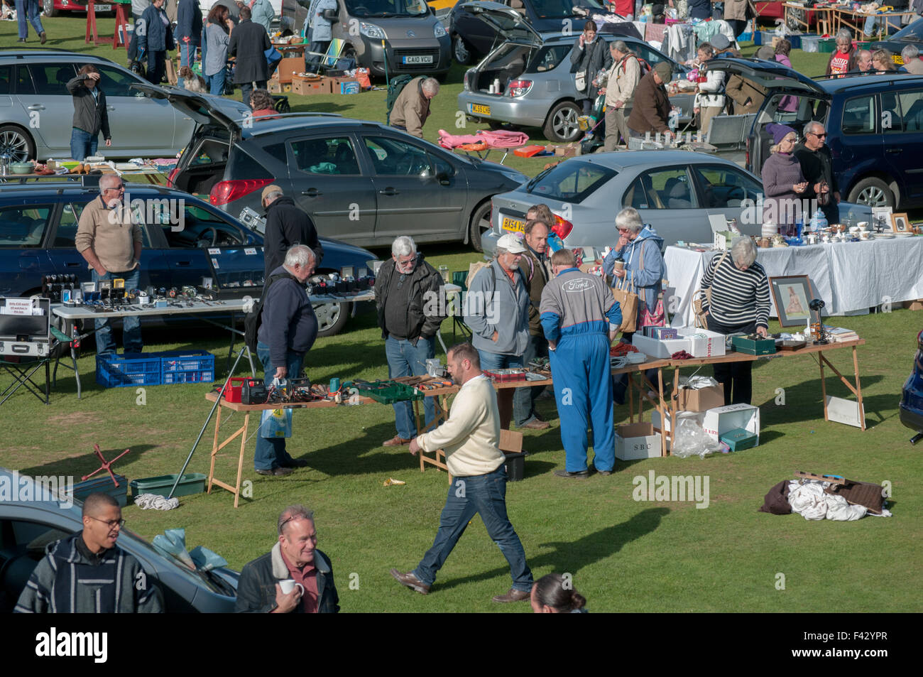 Rosudgeon car boot fair Stock Photo - Alamy