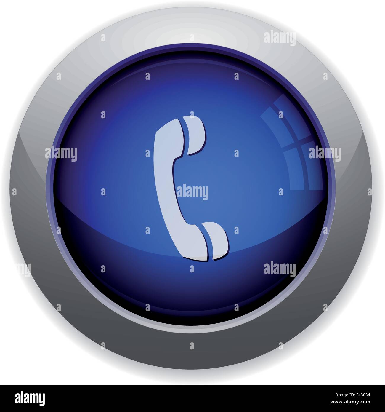 Blue glossy call web button Stock Vector Image & Art - Alamy
