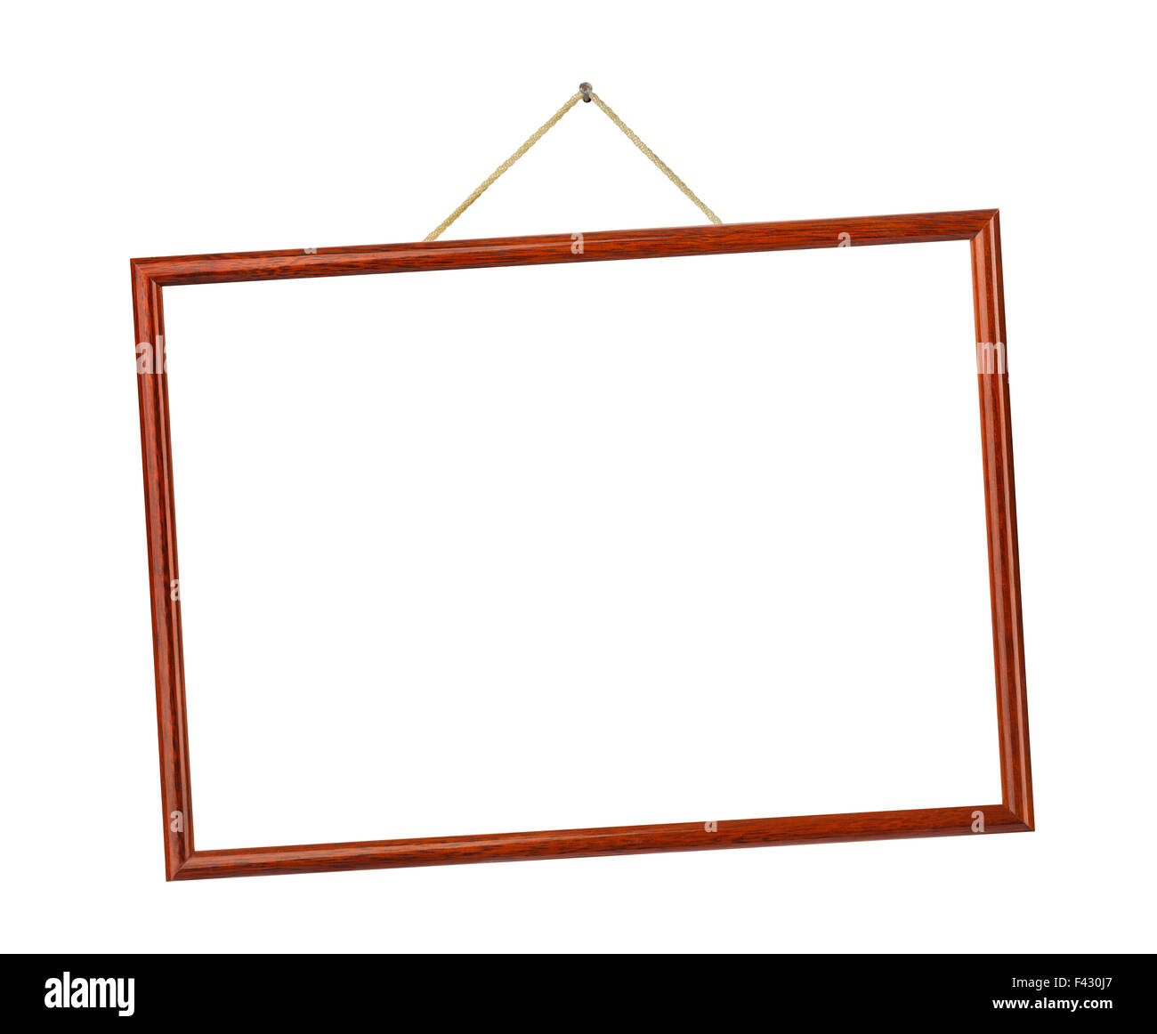 Frame hanging on wall string Cut Out Stock Images & Pictures - Alamy