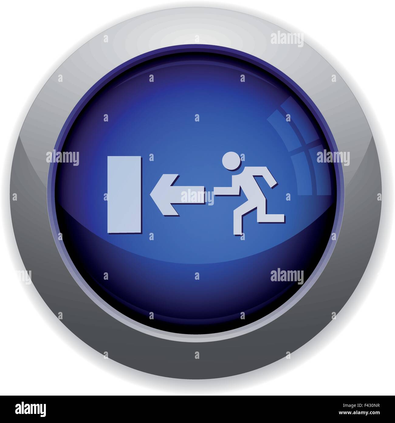 Blue glossy exit web button Stock Vector Image & Art - Alamy