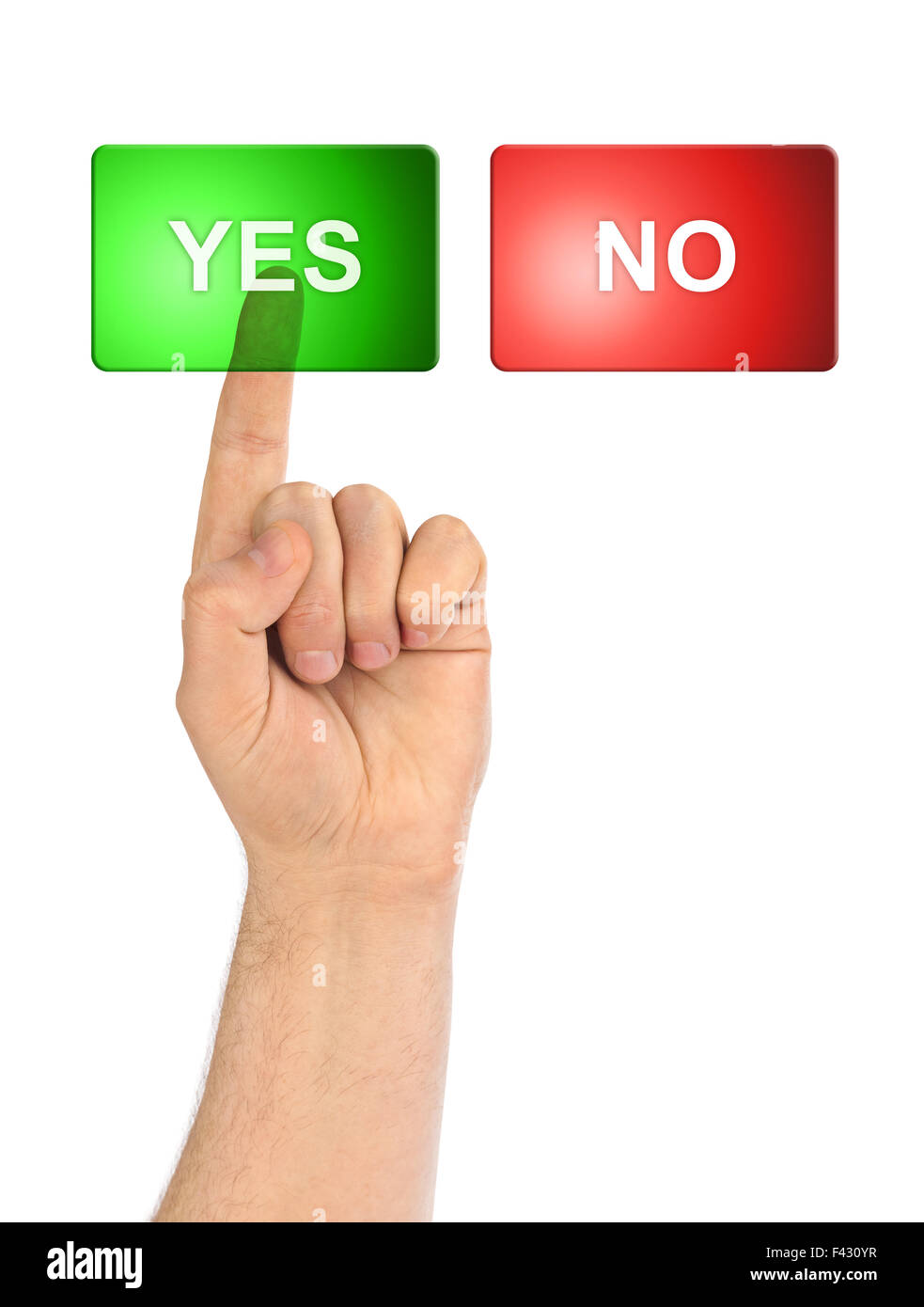 Yes button green Cut Out Stock Images & Pictures - Alamy