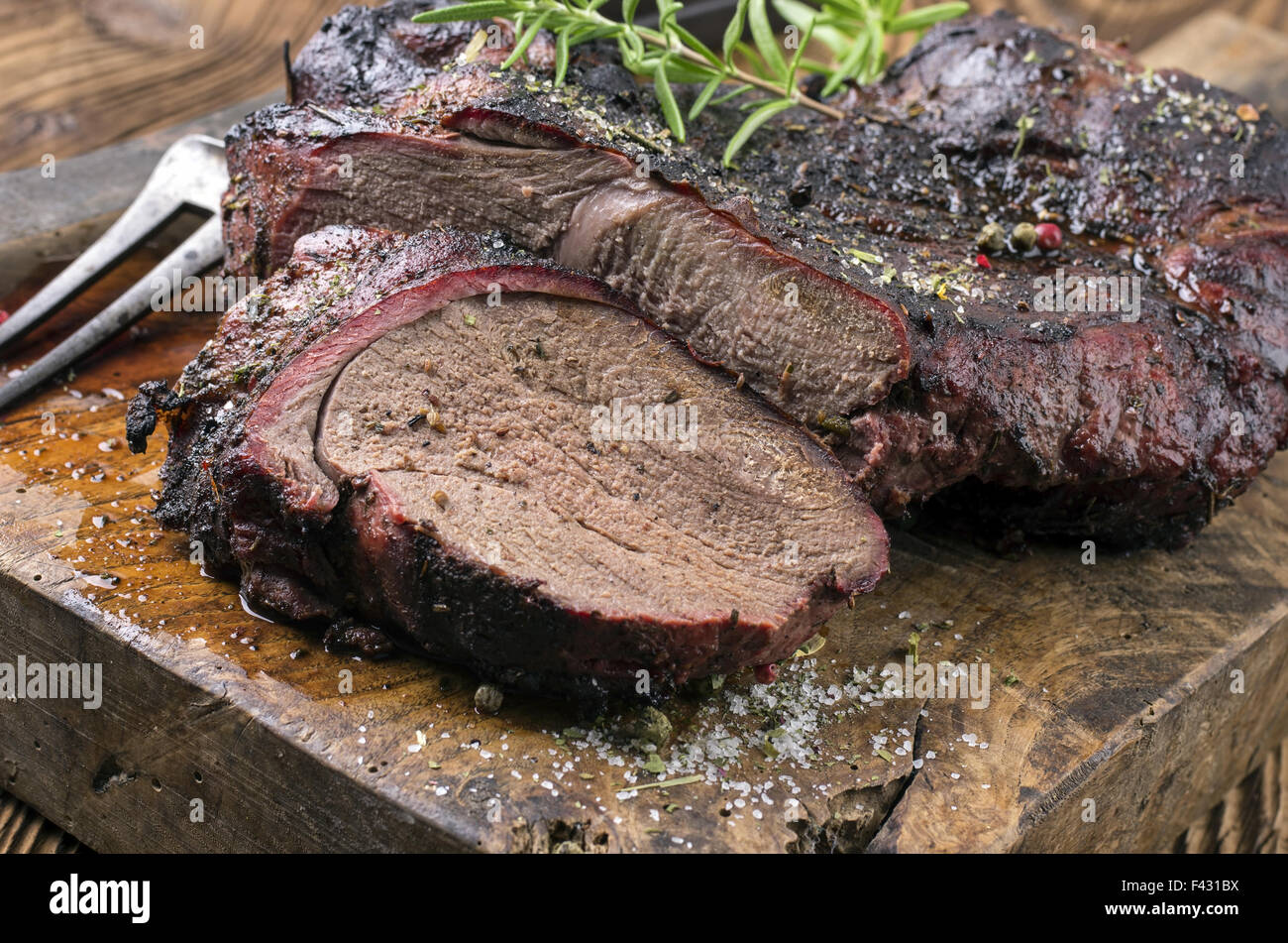 grilled venison fillet Stock Photo - Alamy