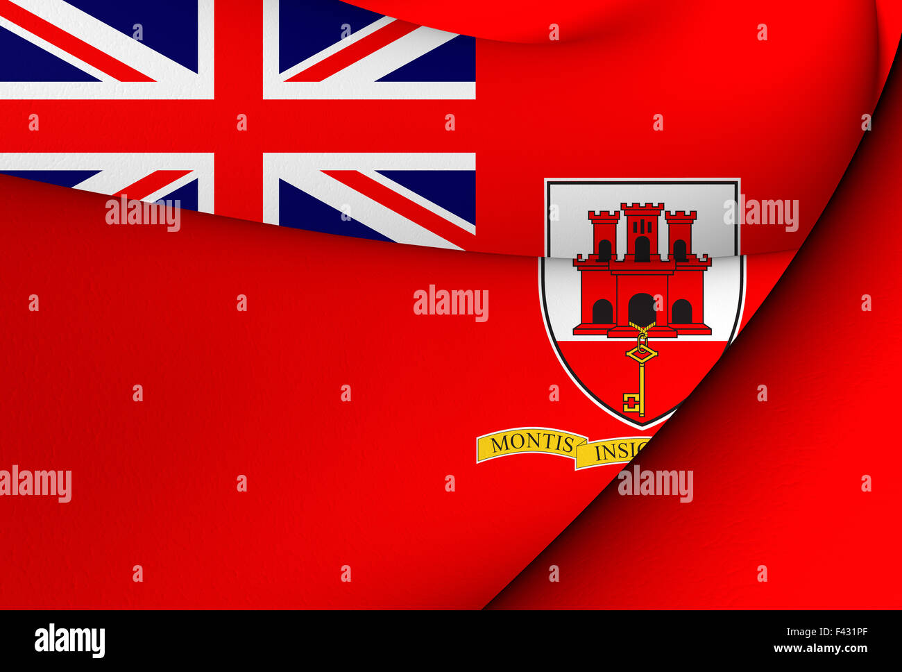 Civil Ensign of Gibraltar. Close Up Stock Photo - Alamy