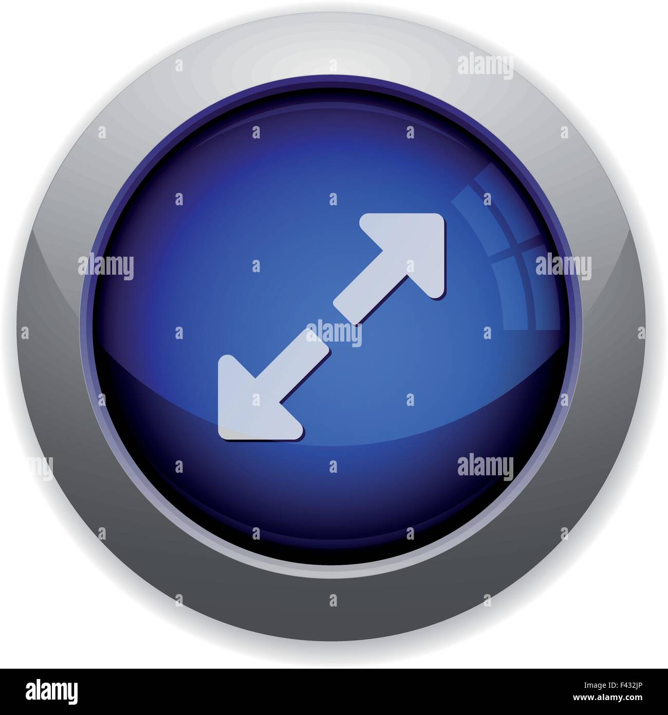 Blue glossy resize web button Stock Vector Image & Art - Alamy