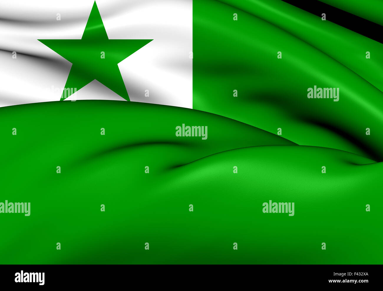 Flag of Esperanto. Close Up Stock Photo - Alamy