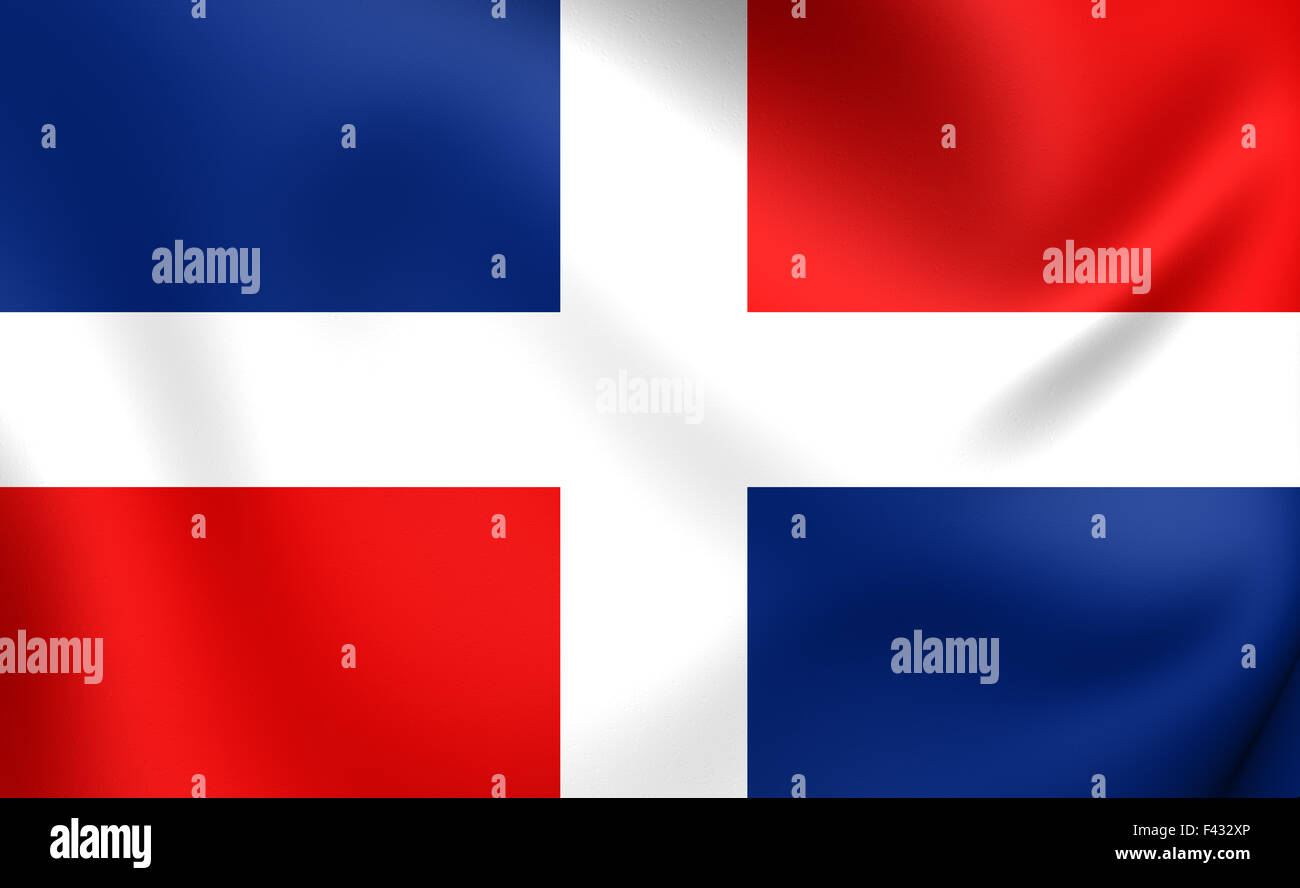 Flag of Dominican Republic. Close Up Stock Photo - Alamy
