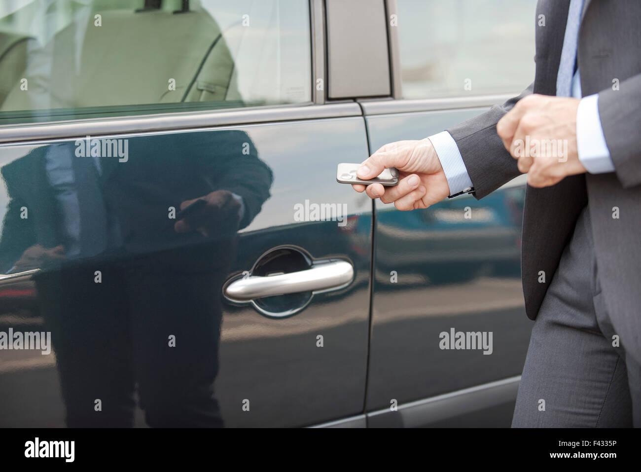 Unlocking car with remote control Stock Photo - Alamy