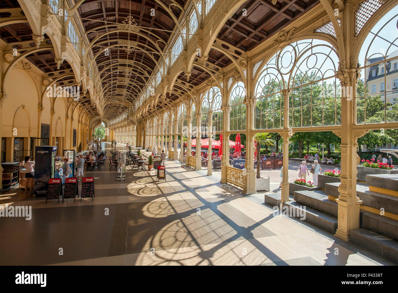 Marianske lazne Spring Spa main colonnade Stock Photo - Alamy