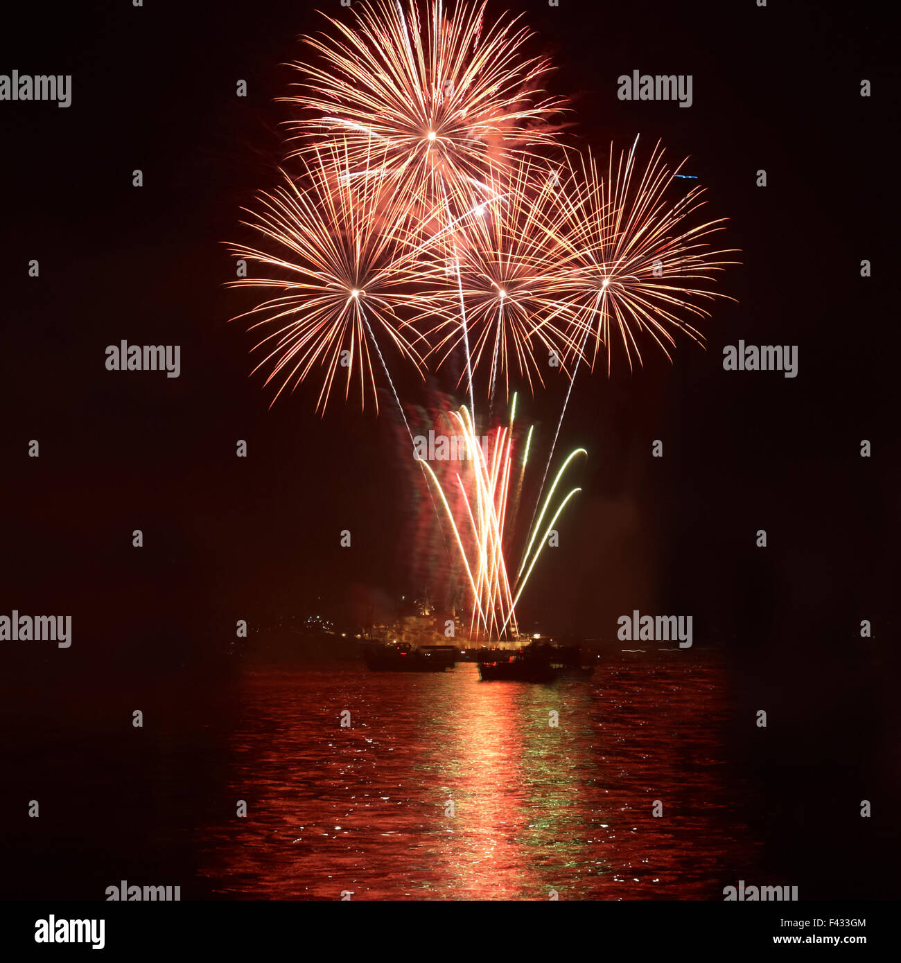 Colorful holiday fireworks Stock Photo - Alamy