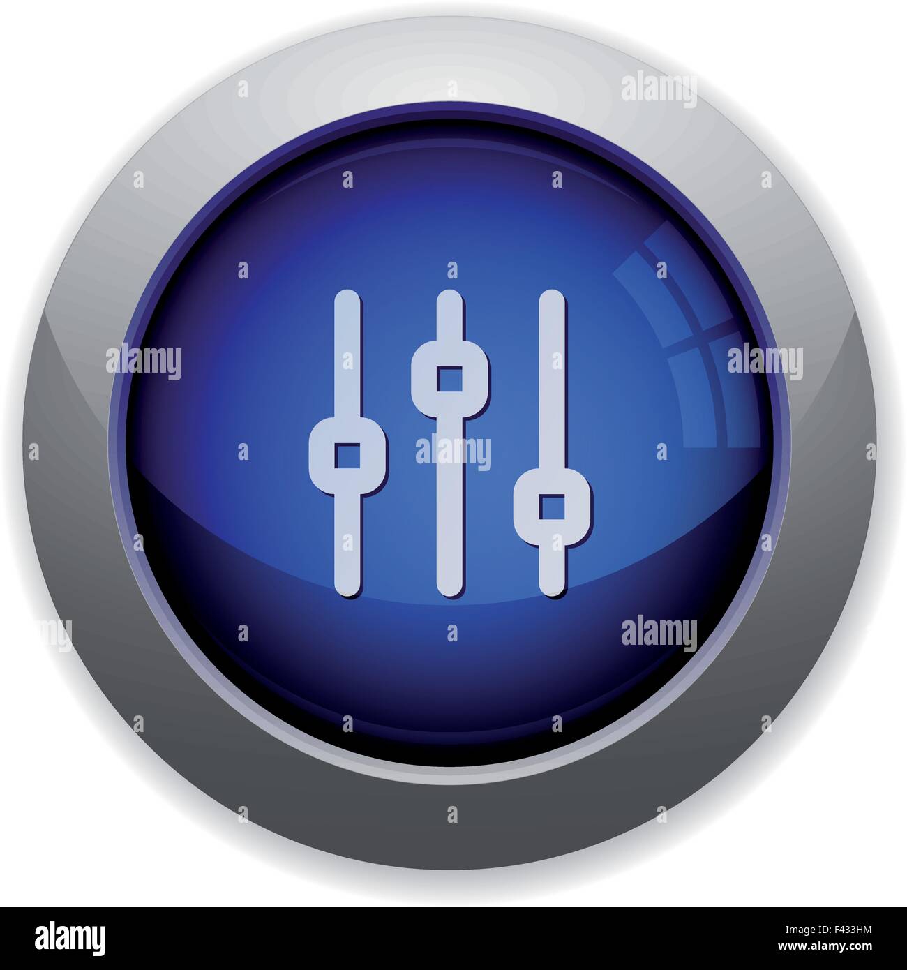 Blue glossy vertical adjustment button Stock Vector Image & Art - Alamy