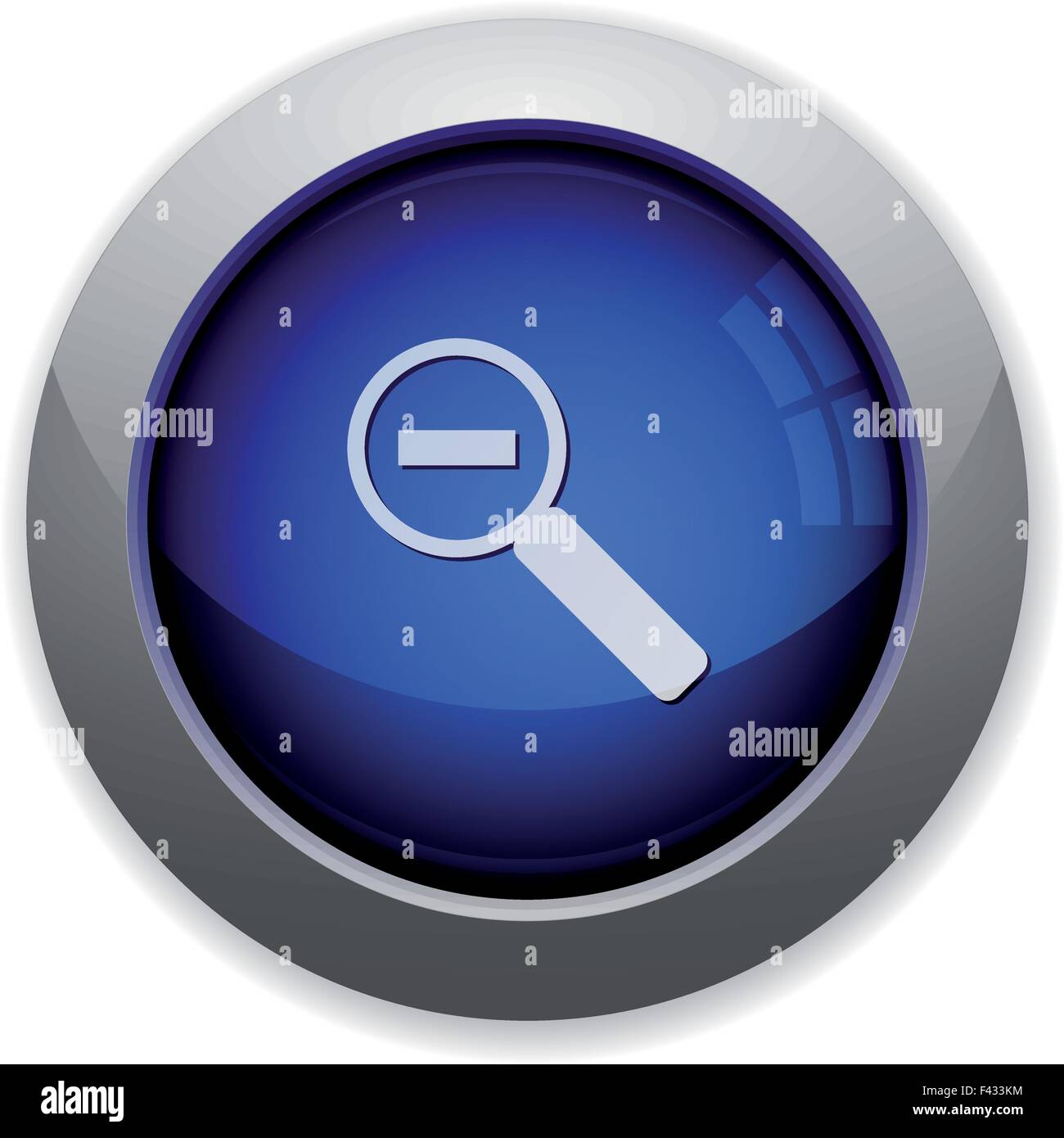 Blue glossy zoom out web button Stock Vector Image & Art - Alamy