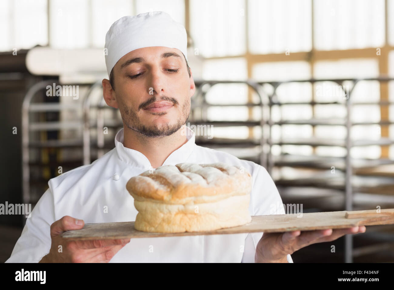 Man smelling bread hi-res stock photography and images - Alamy