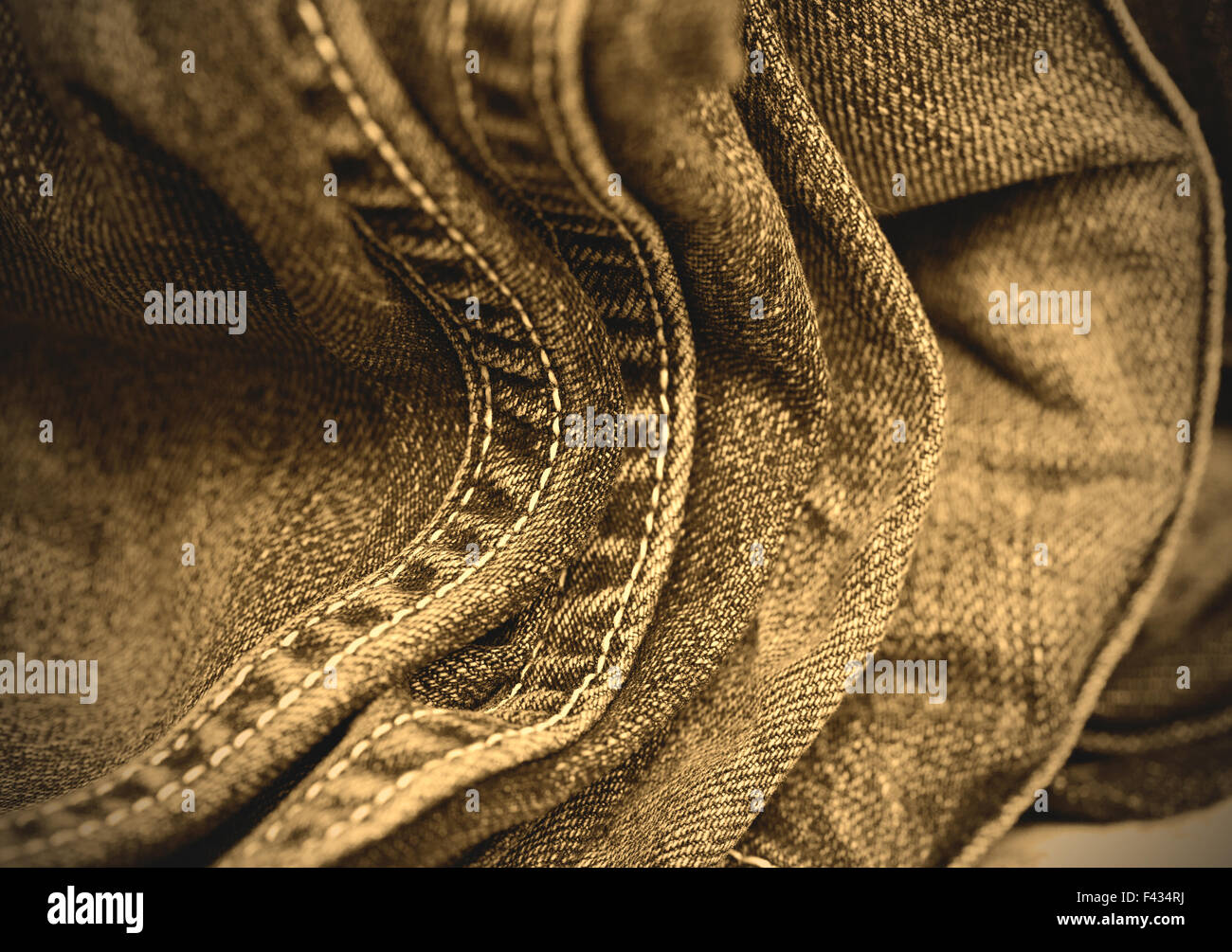 blue jeans double seams Stock Photo - Alamy