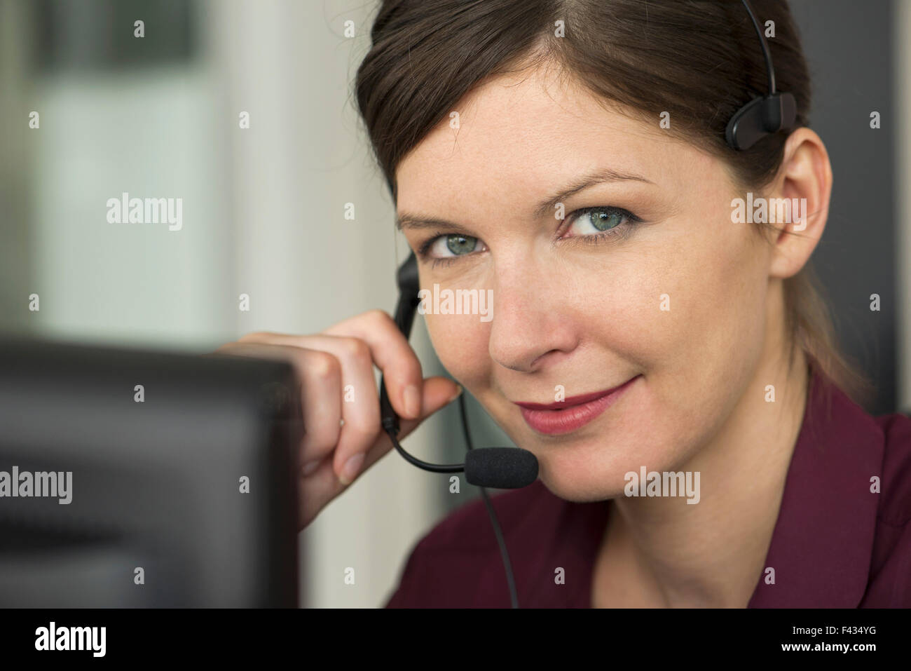 Telemarketer on phone call Stock Photo - Alamy