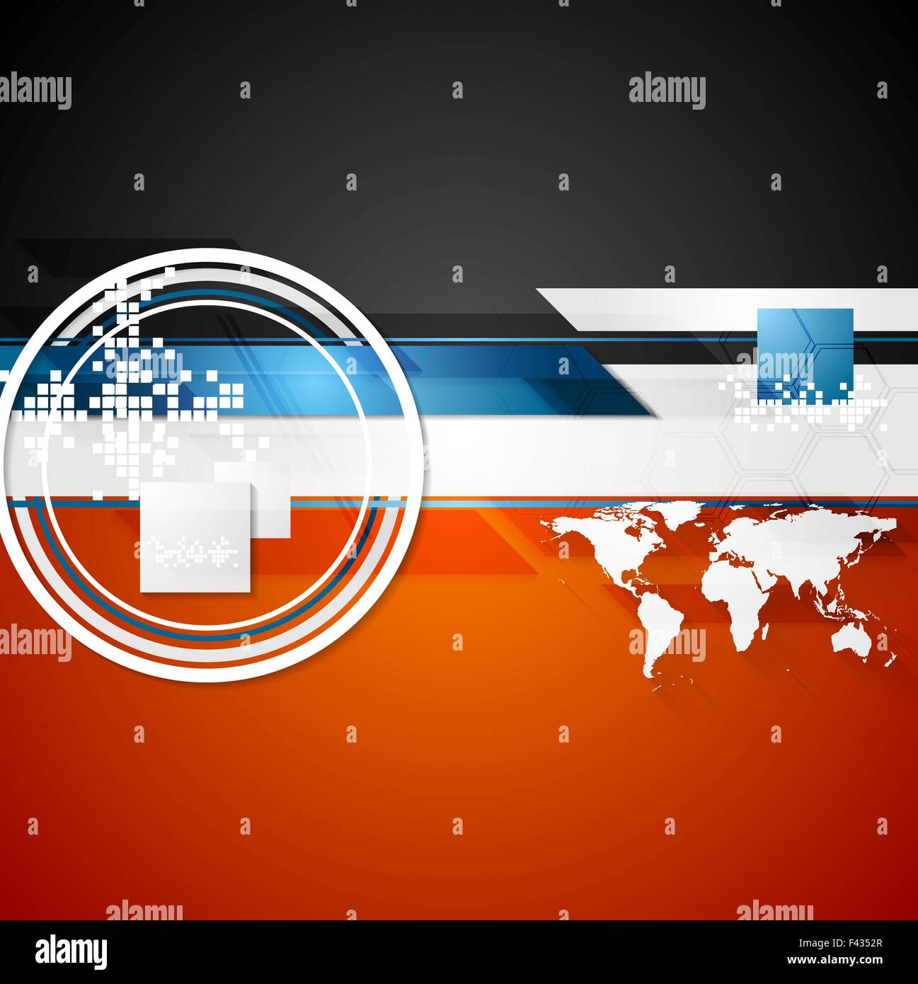 Abstract tech flat vector background Stock Photo - Alamy