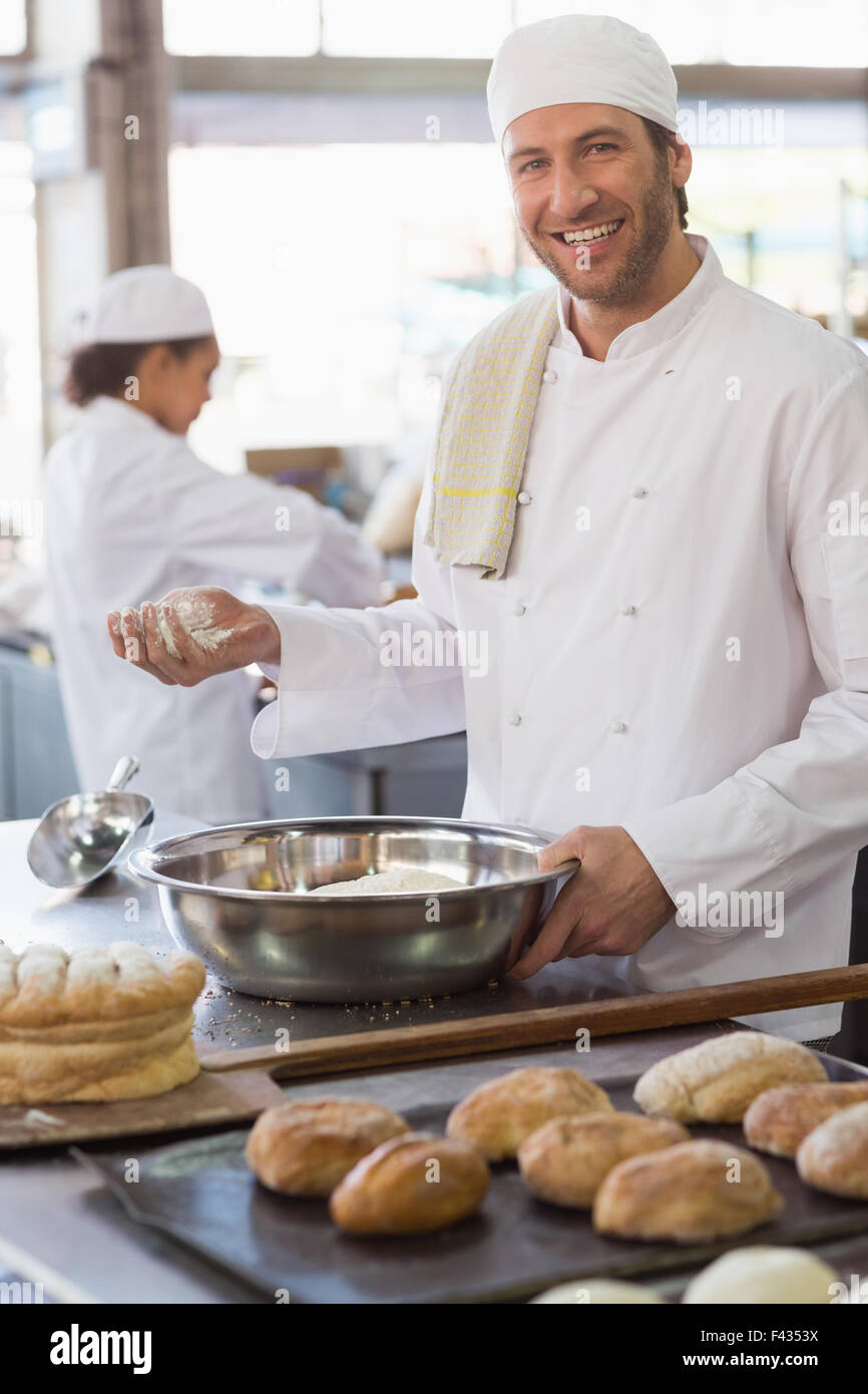 Female baker holding dough in hi-res stock photography and images - Alamy