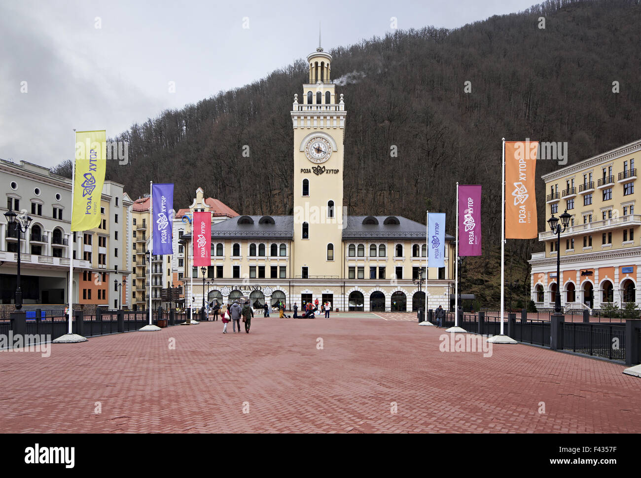 City Hall in the Rosa Khutor Alpine Resort Stock Photo - Alamy