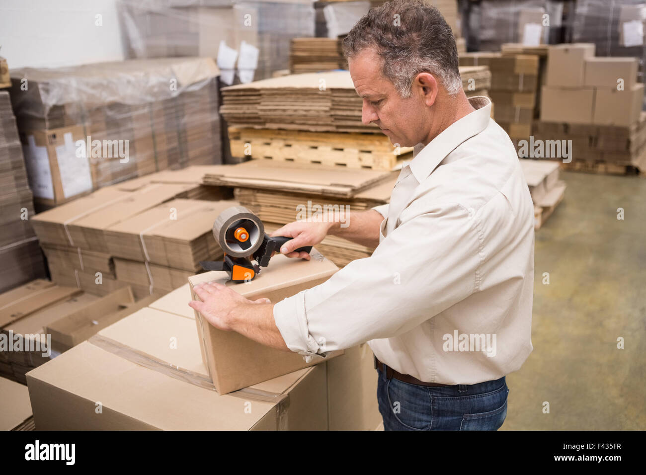Warehouse worker preparing shipment hi-res stock photography and images ...