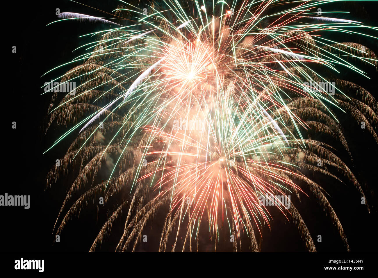 Colorful holiday fireworks Stock Photo - Alamy
