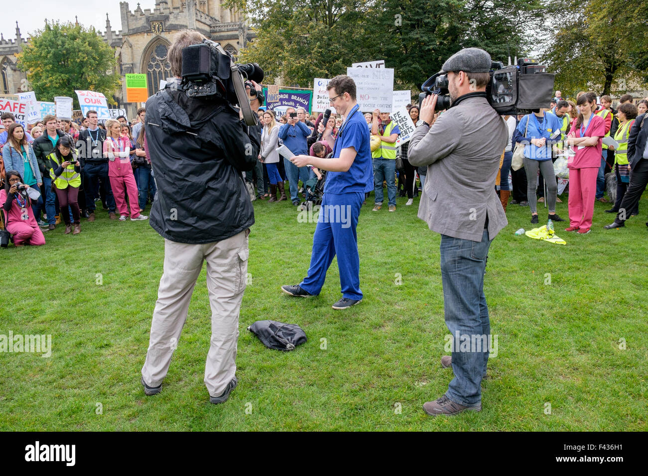 Bristol,UK,10/10/2015. Alexander Carpenter a Medical Registrar speaks ...