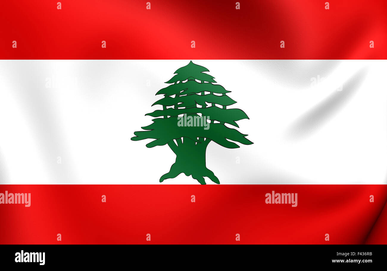 Flag of Lebanon. Close Up Stock Photo - Alamy
