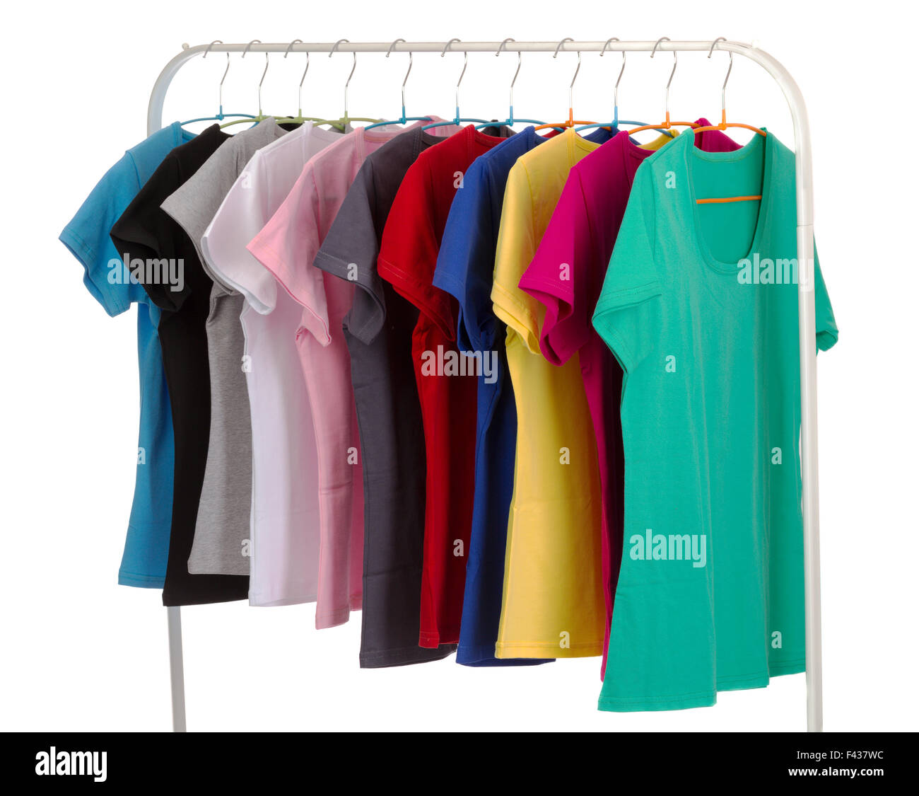 Hanging t shirts Cut Out Stock Images & Pictures - Alamy