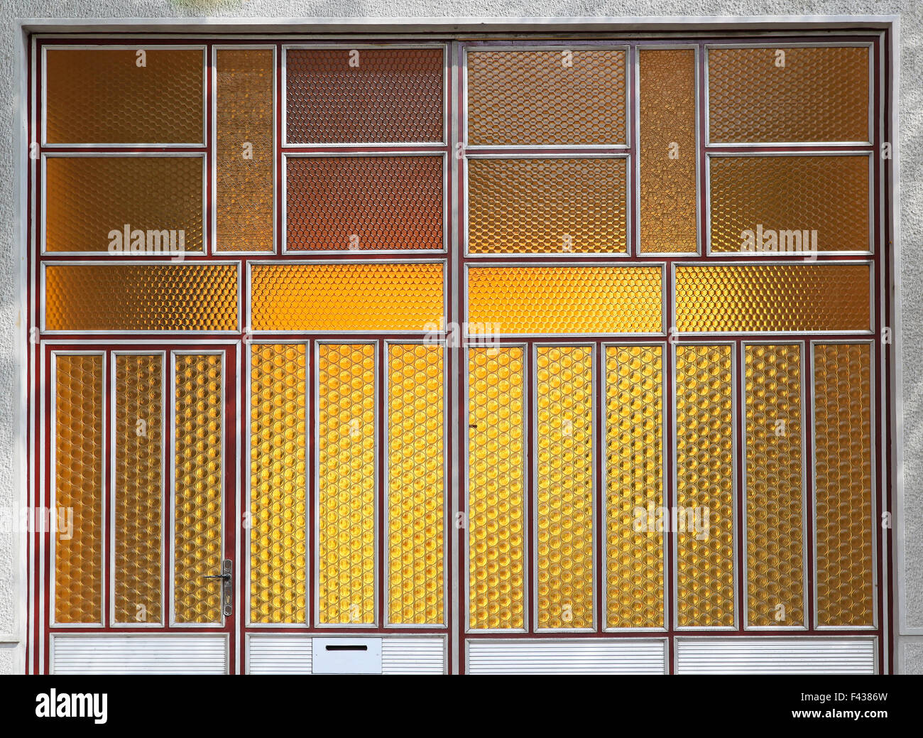 Yellow textured glass Stock Photo - Alamy