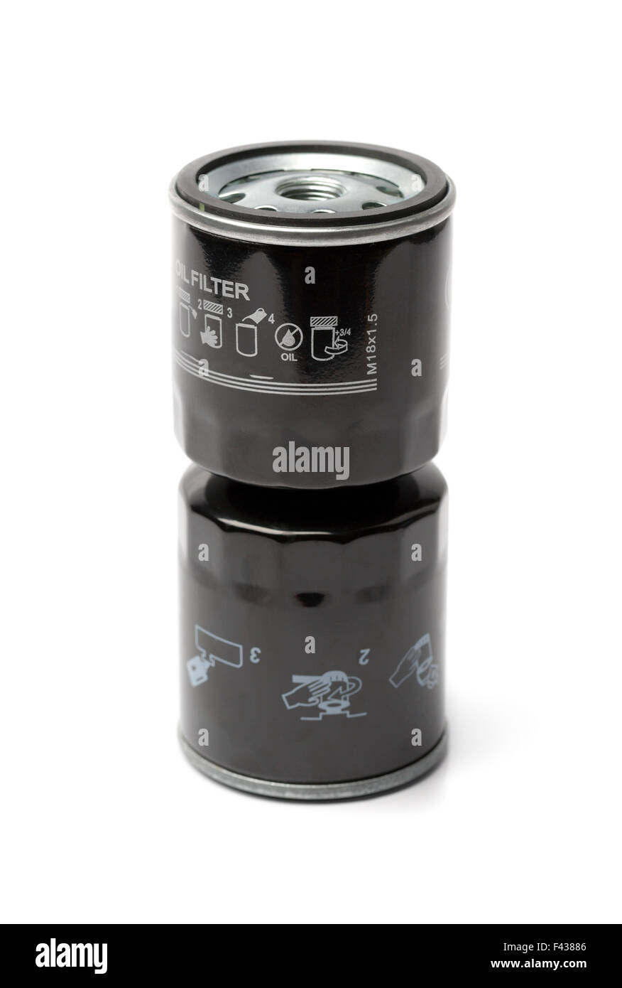 Two car oil filter Stock Photo - Alamy