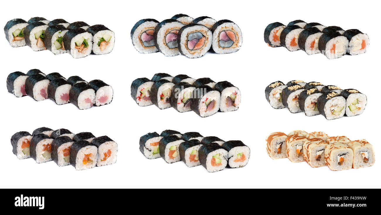 Set of sushi Stock Photo - Alamy