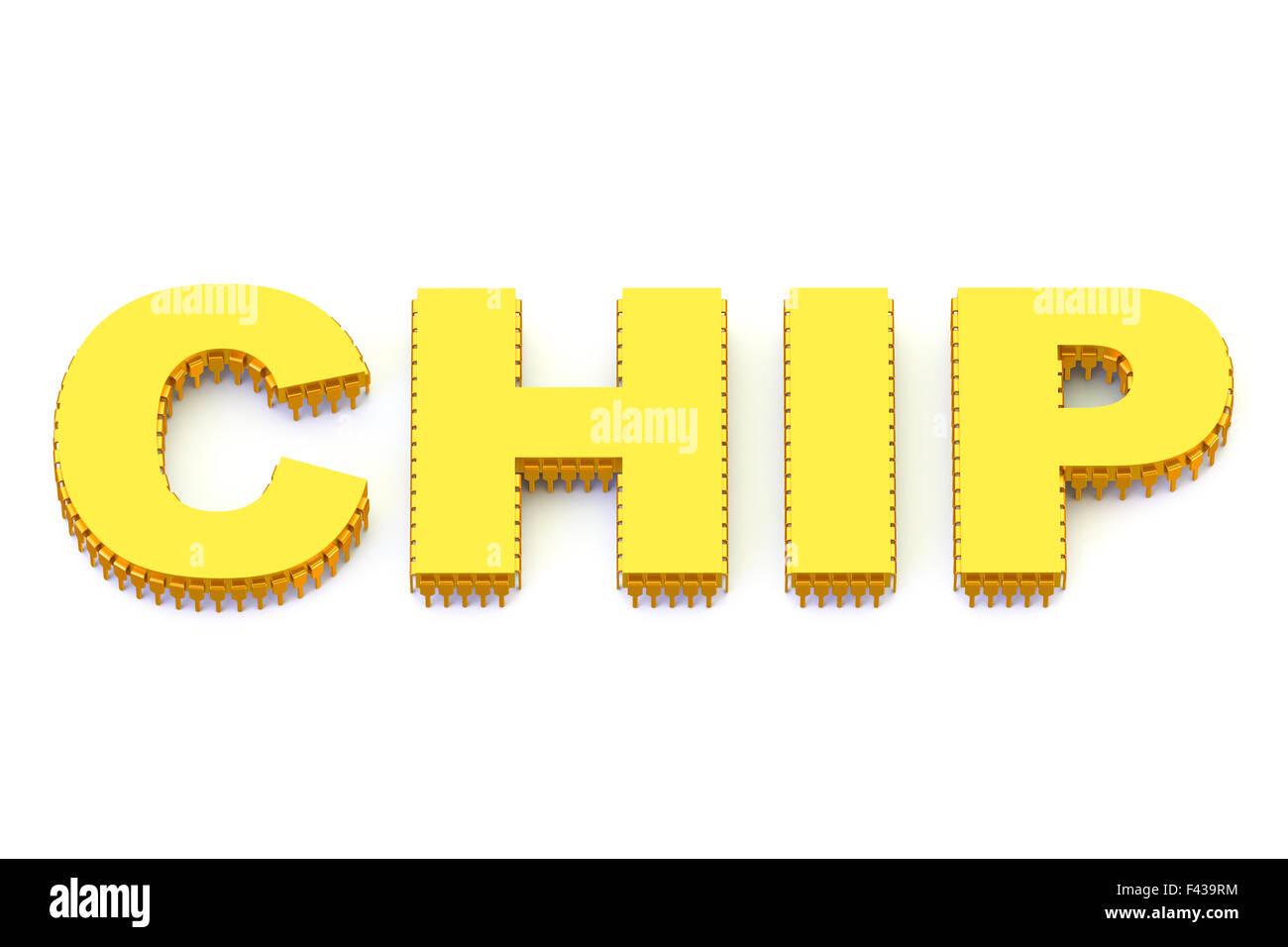 CHIP golden symbol isolated on white background Stock Photo - Alamy
