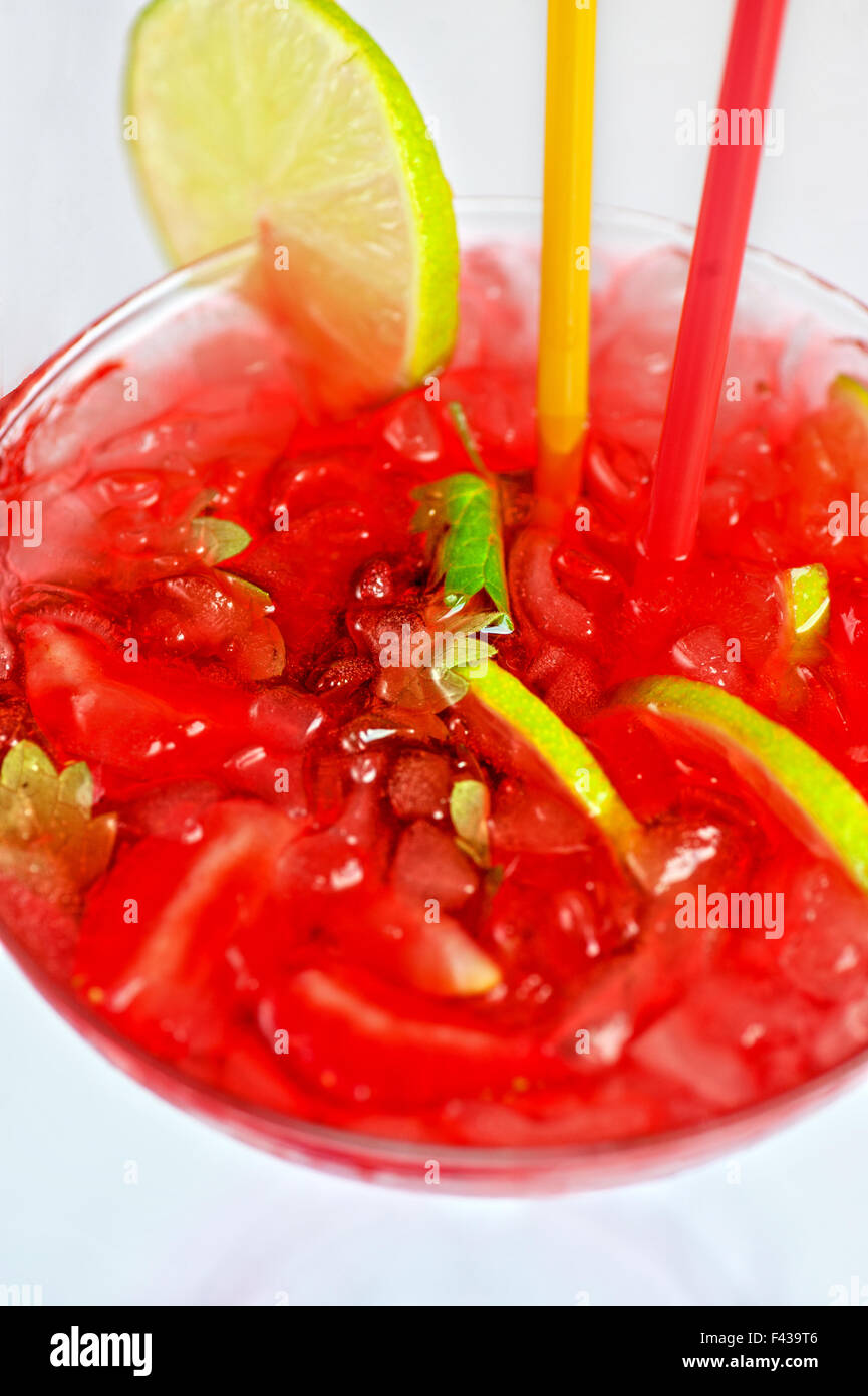 Strawberry mohito cocktail Stock Photo - Alamy