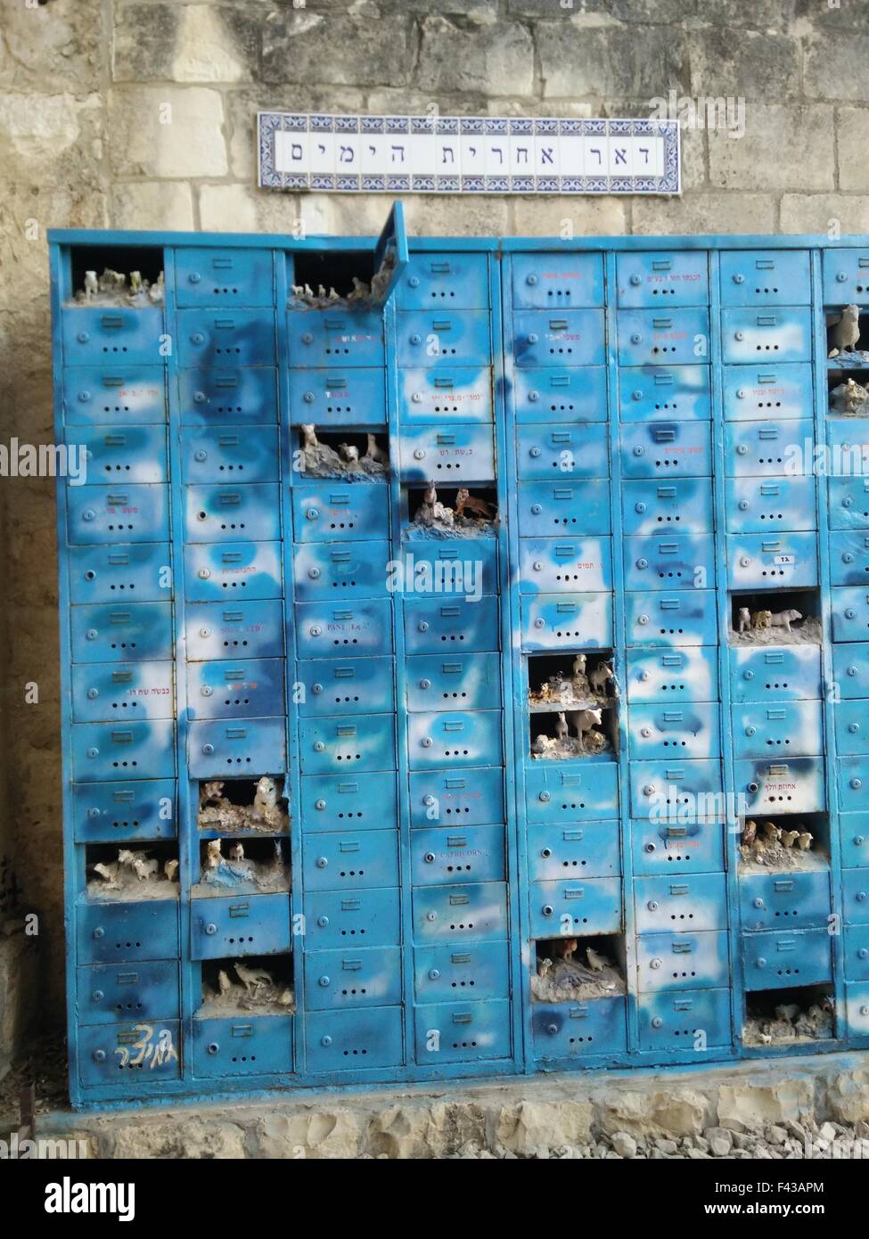 Israel, Carmel, Ein Hod Artist's village (Founded 1953). Mailbox statue ...