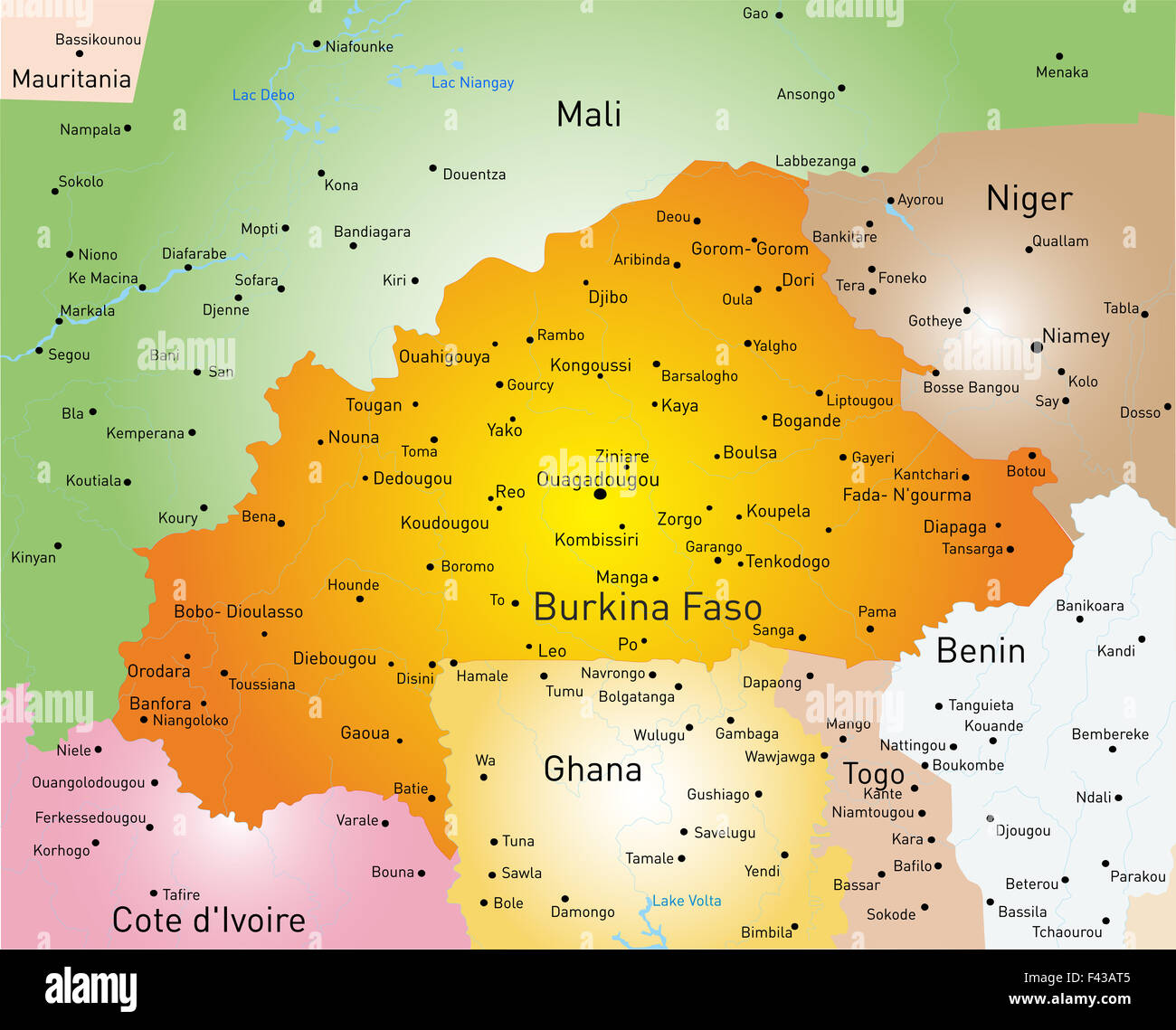 Map of mali, niger, burkina faso hi-res stock photography and images ...